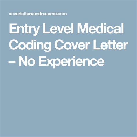 Medical Coding Cover Letter With Experience Cover Letter Style