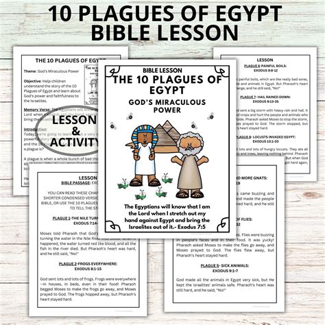 Ten Plagues Of Egypt Bible Lesson And Activity Sunday School Lesson