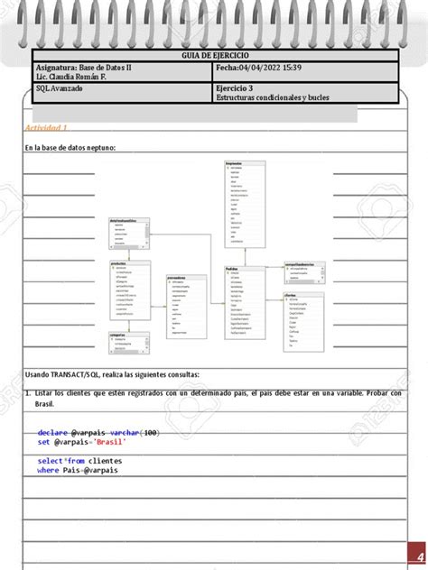 Sql Ejercicio 3 Pdf Sql Informática