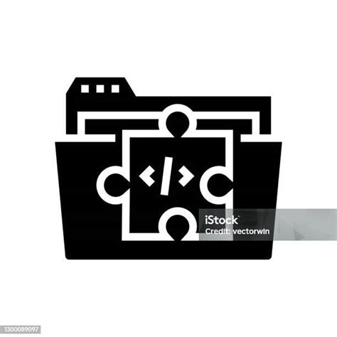 Dossier Avec Des Fichiers De Code De Programme Illustration Vectorielle