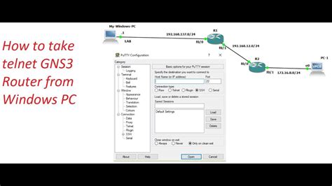 how to take telnet gns3 router from windows pc [tamil] youtube