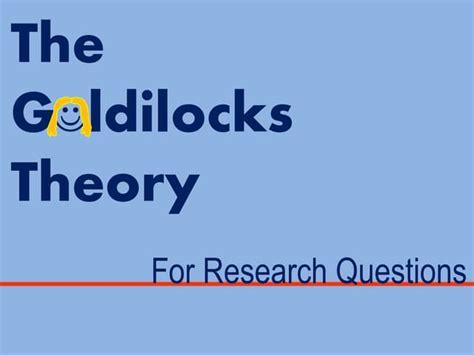 Goldilocks Research Questions Pdf