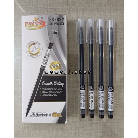 Jual Pulpen Gel Es 832 05mm Hitam 12pc Shopee Indonesia