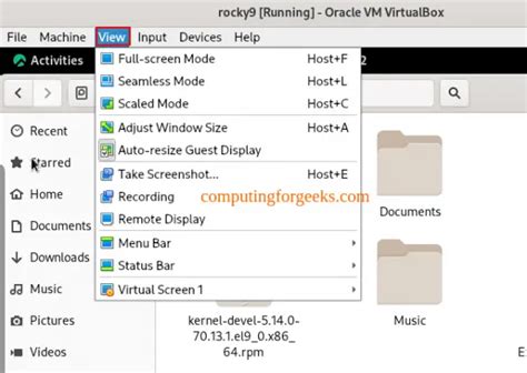 Install Virtualbox Guest Additions On Rocky Almalinux 9 Computingforgeeks