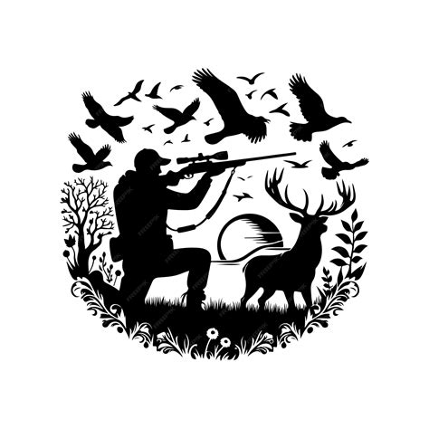 Premium Vector Hunting Vector Hunting Man Silhouettes Vector Illustration