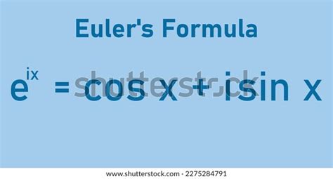 Eulers Formula Mathematics Vector Stock Vector Royalty Free Shutterstock