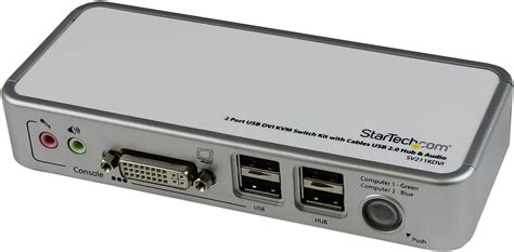STARTECH SV KDVIGB Port USB DVI KVM Switch With Audio And Cables BigaMart