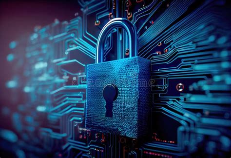 Cyber Security Lock Internet Technology Concept Of Cybersecurity And Data Privacy Stock