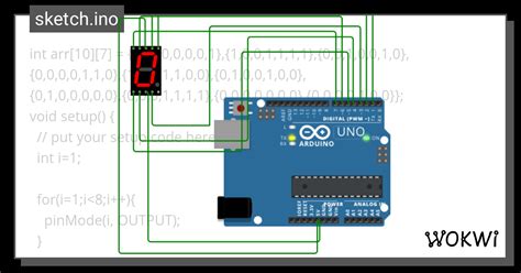 7seg Anode Wokwi ESP32 STM32 Arduino Simulator