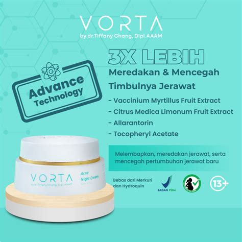 Jual Vorta Acne Night Cream By Dr Tiffany Shopee Indonesia
