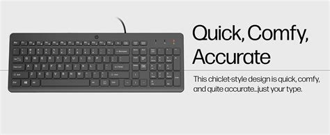 Amazon Com HP 150 Wired Keyboard With Numeric Keypad Silent Touch Chiclet Keyboard