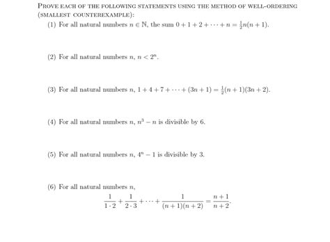 Solved PROVE EACH OF THE FOLLOWING STATEMENTS USING THE Chegg