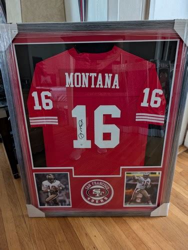 Joe Montana Autograph Signed Custom Jersey Framed Steinercoa San