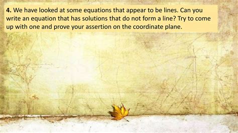 Graph Of A Linear Equation Practice Problems Ppt