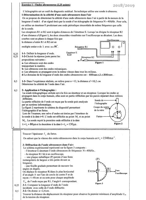 Solution Examens 2bac Biof Sm Et Pc Les Ondes Depuis 2008