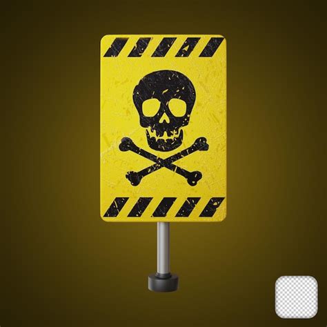 Premium Psd Hazard Safety Sign 3d Illustration