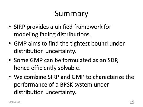 Wireless Fading Communication System Performance Evaluation Via Sirp
