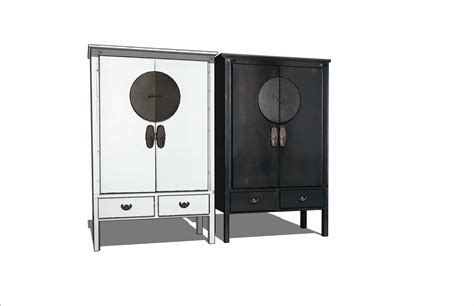 仿古中式柜子模型 柜子 土木在线