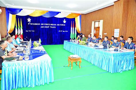 ဆဋ္ဌမအကြိမ်မြောက် မြန်မာ အိန္ဒိယ နှစ်နိုင်ငံလေတပ်ချင်း တွေ့ဆုံဆွေးနွေးပ