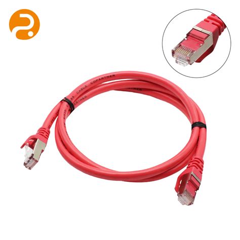 Red Patch Cable Cat 6a S Ftp 15m With Customized Design Internet