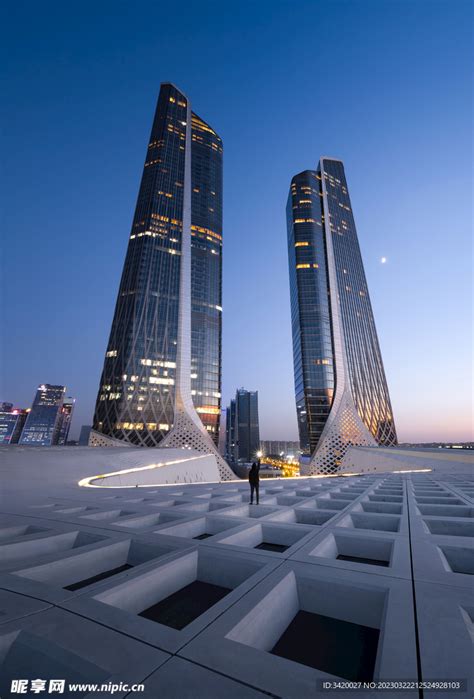 南京双子塔摄影图建筑摄影建筑园林摄影图库昵图网