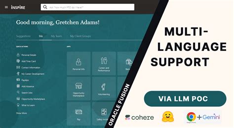 oracle fusion multi language support via llm poc