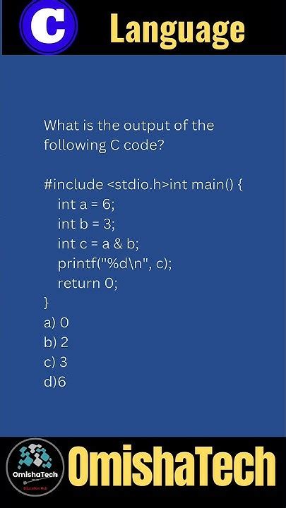 Bitwise Operator C Programming Shorts Viral Omishatech