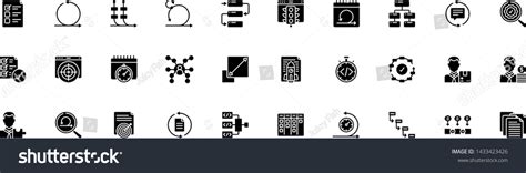 Set 30 Agile Development Icons Stock Vector Royalty Free 1433423426 Shutterstock