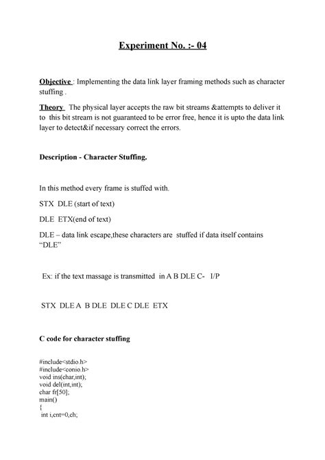 Practical No 4 Provide By Class Teacher Experiment No 04 Objective Implementing The