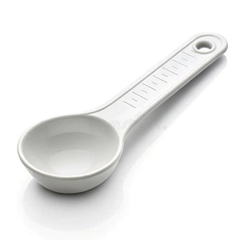 Medication Measuring Spoon Isolated On White Background Stock