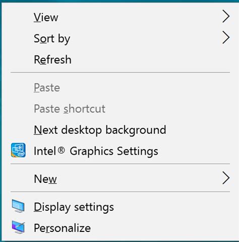 Remove Intel Hd Graphics Desktop Context Menu In Windows Tutorials