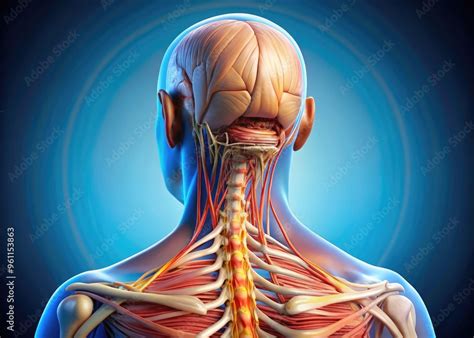 Anatomical Diagram Of The Neck Highlighting The Musculoskeletal