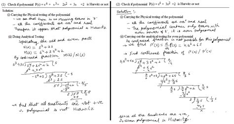 Routh Hurwitz Polynomial Network Analysis Care You