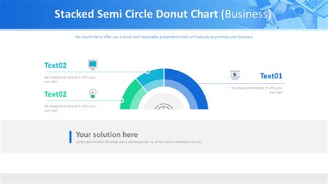 Stacked Semi Circle Donut Chart Business