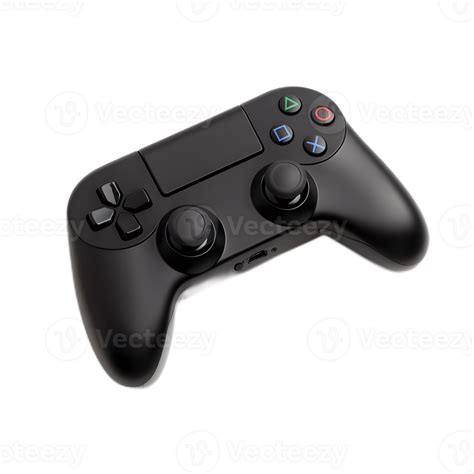Black Wireless Gaming Controller With Colored Buttons On White Background 58271204 Png