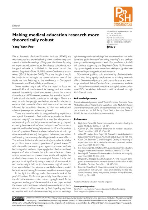 Pdf Making Medical Education Research More Theoretically Robust