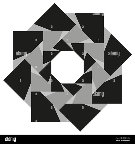 Polygon Star Shape Geometric Cut Form Layered Angular Figure Vector