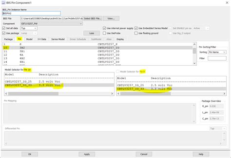 Sn74cbtlv3257 Ibis Model Setting Switches And Multiplexers Forum