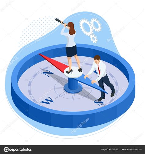 Isometric Define Marketing Direction And Search Customer Global Network