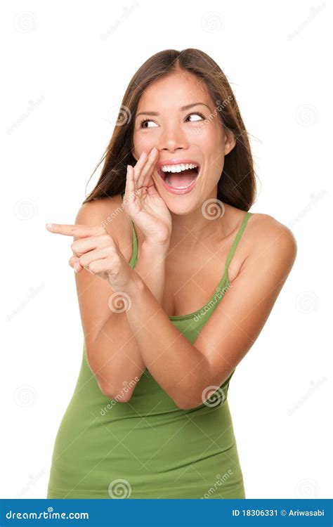 Laughing And Pointing Woman Stock Image Image Of Lifestyle Caucasian