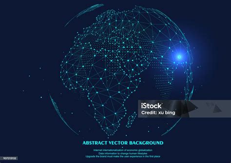 포인트와 라인으로 구성 된 세계 지도 글로벌 글로벌 네트워크 연결을 나타내는 국제적인 의미 로우 폴리곤 모델링에 대한 스톡 벡터 아트 및 기타 이미지 Istock