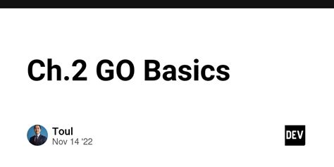 Ch2 Go Basics Dev Community