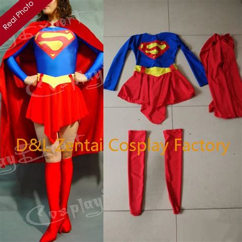 Free Shipping Dhl Wholesale Sexy Superhero Supergirl Halloween Costume