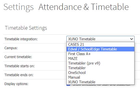 Importing Your Timetable From Edval
