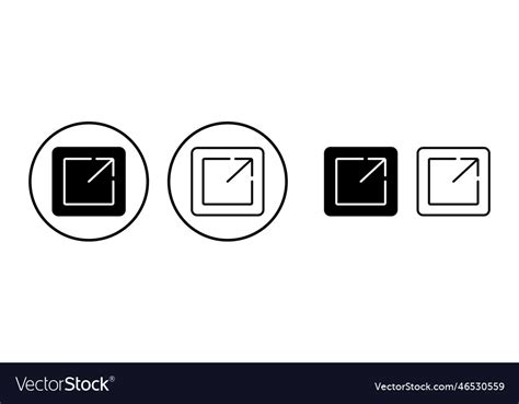 External Link Icon Hyperlink Chain Symbol Vector Image