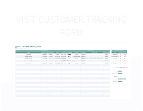 Visit Customer Tracking Form Excel Template And Google Sheets File For Free Download Slidesdocs