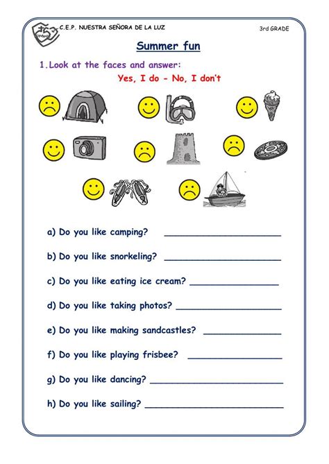 Free 3rd Grade Summer Worksheet Download Free 3rd Grade Summer