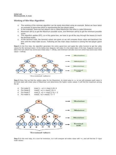 min max algorithm pdf