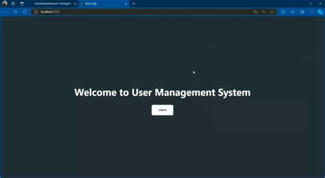 Udari Adhikaram On Linkedin Fullstackdevelopment React Springboot Mysql Usermanagement