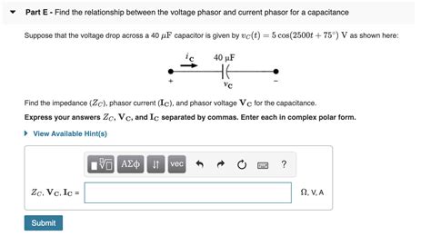 Solved Part C Find The Relationship Between The Voltage